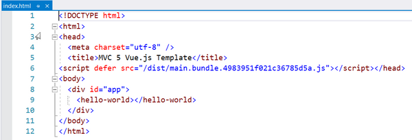 Vue.js Single Page Application with ASP.NET MVC 5